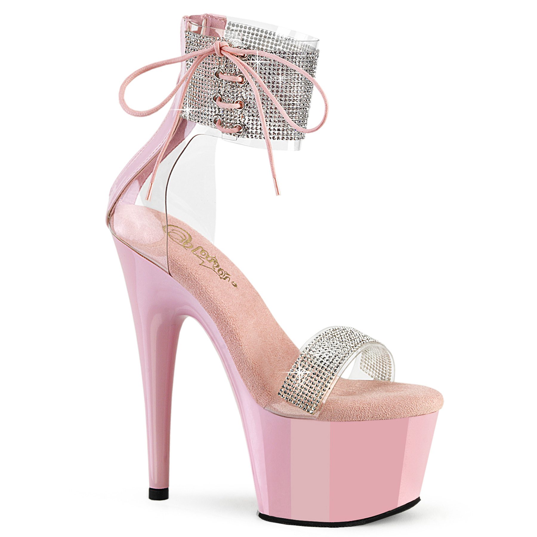 Zapatilla Pleaser Adore Crystal Pink - DANSKING | Tienda de artículos ...